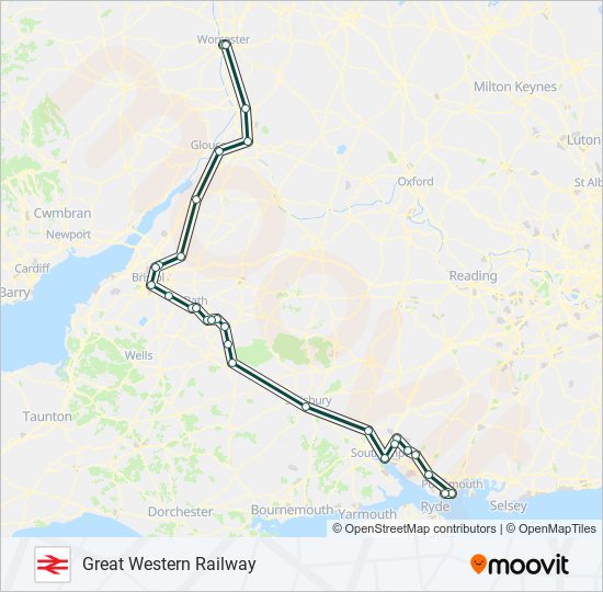 great western railway Route: Schedules, Stops & Maps - Portsmouth ...