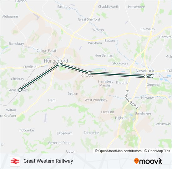 great western railway Route: Schedules, Stops & Maps - Newbury ...