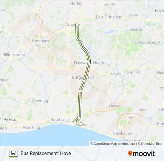 SOUTHERN Route: Schedules, Stops & Maps - Bus Replacement: Hove (Updated)