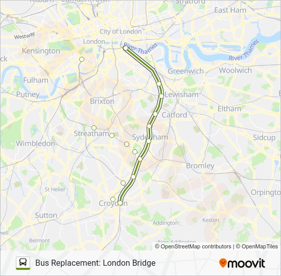 SOUTHERN Route: Schedules, Stops & Maps - Bus Replacement: London ...