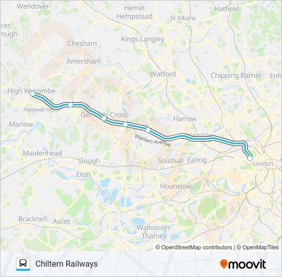 chiltern railways Route: Schedules, Stops & Maps - Bus Replacement ...