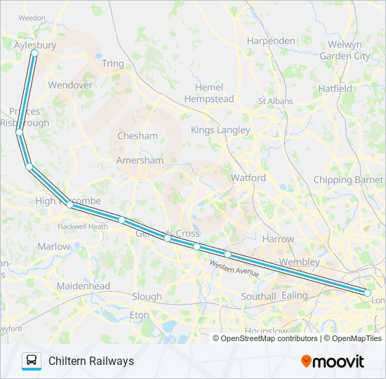 chiltern railways Route: Schedules, Stops & Maps - Bus Replacement ...