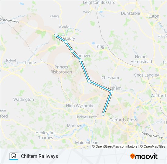 chiltern railways Route: Schedules, Stops & Maps - Bus Replacement ...
