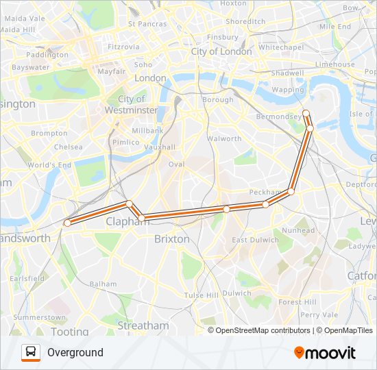 overground Route: Schedules, Stops & Maps - Bus Replacement: Canada ...