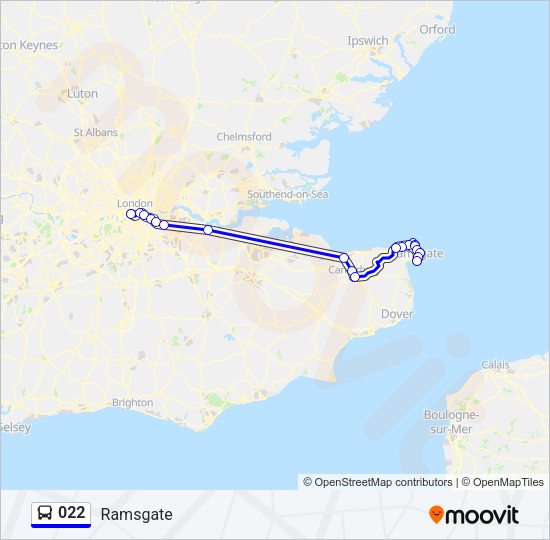 022 Route: Schedules, Stops & Maps - Ramsgate (Updated)
