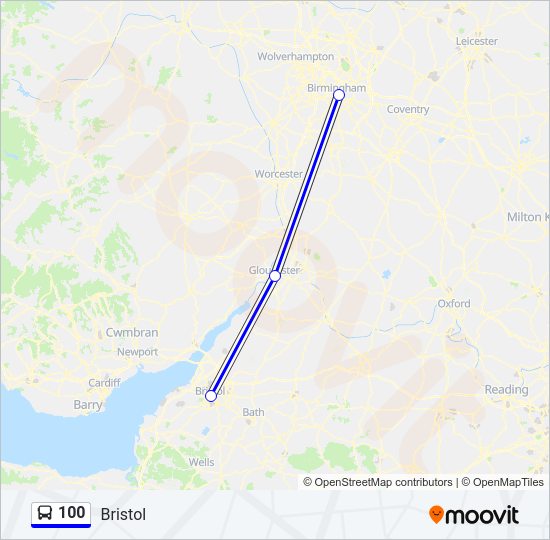 100 Route: Schedules, Stops & Maps - Bristol (Updated)