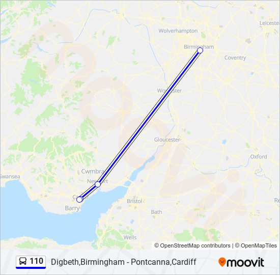 110 Route: Schedules, Stops & Maps - Digbeth (Updated)
