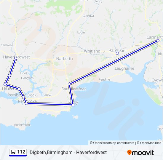 112 Route: Schedules, Stops & Maps - Haverfordwest (Updated)