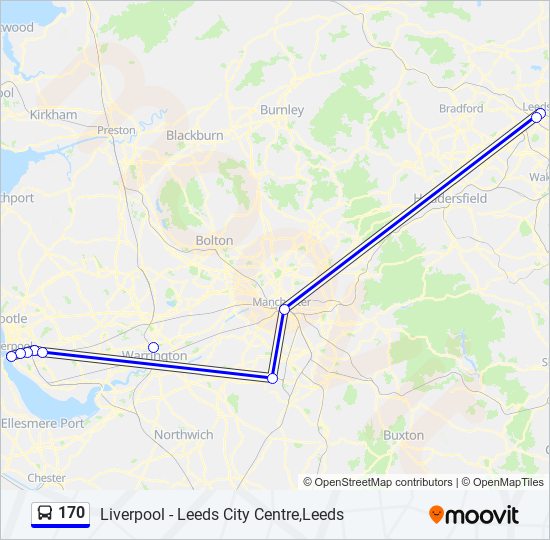 170 Route: Schedules, Stops & Maps - Leeds City Centre (Updated)