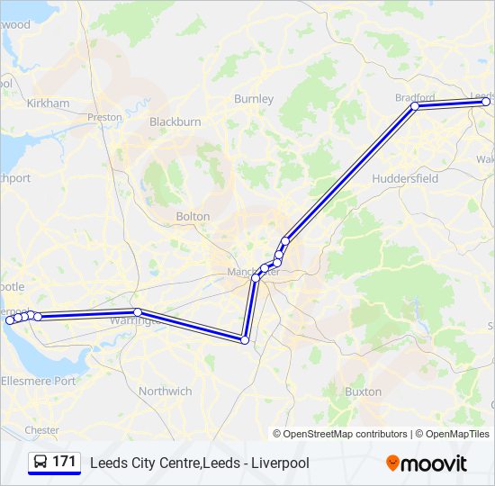 171 Route: Schedules, Stops & Maps - Leeds City Centre (Updated)
