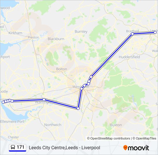 171 Route: Schedules, Stops & Maps - Leeds City Centre (Updated)