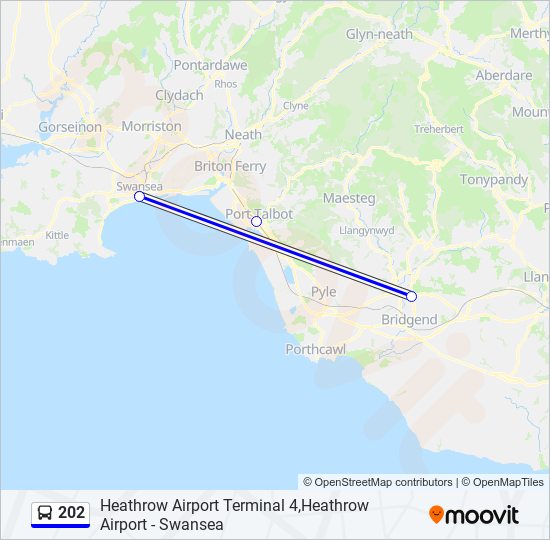 202 Route: Schedules, Stops & Maps - Swansea (Updated)