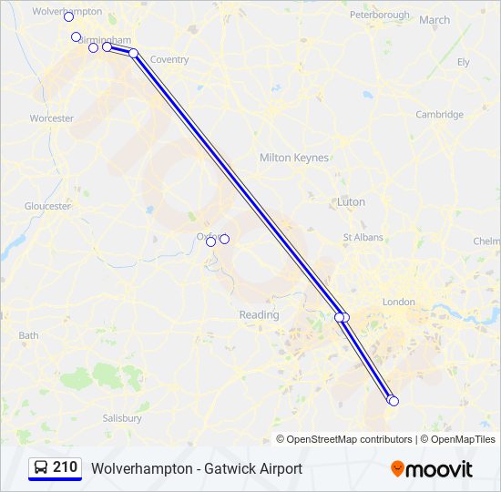 210 Route: Schedules, Stops & Maps - Gatwick Airport (Updated)