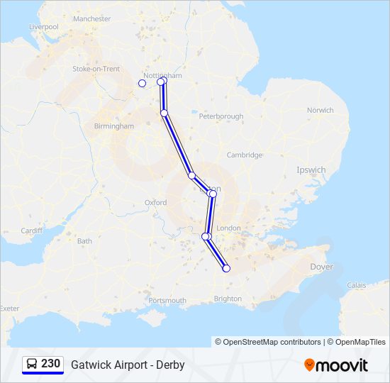 230 Route: Schedules, Stops & Maps - Gatwick Airport (Updated)