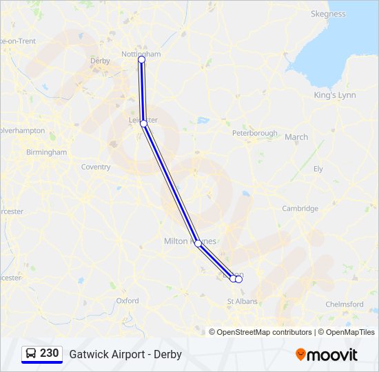 230 Route: Schedules, Stops & Maps - Nottingham (Updated)