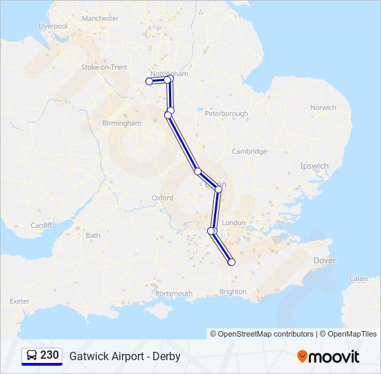 230 Route: Schedules, Stops & Maps - Gatwick Airport (Updated)