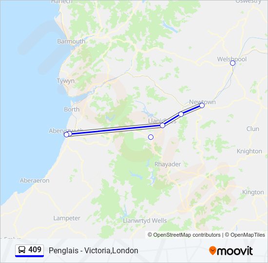 409 Route: Schedules, Stops & Maps - Penglais (Updated)