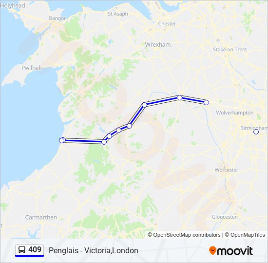 409 Route: Schedules, Stops & Maps - Penglais (Updated)