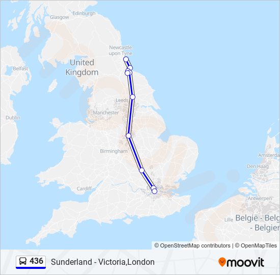 436 Route: Schedules, Stops & Maps - Sunderland (Updated)