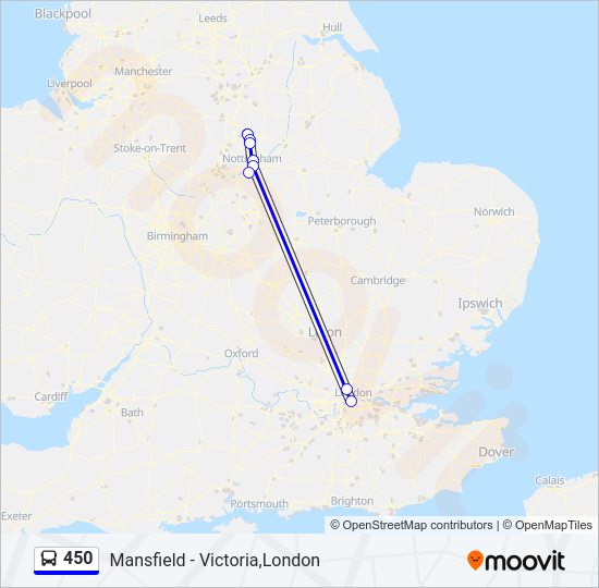 450 Route: Schedules, Stops & Maps - Mansfield (Updated)