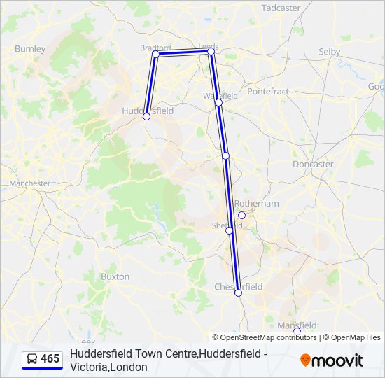 465 Route: Schedules, Stops & Maps - Huddersfield Town Centre (Updated)