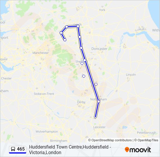465 Route: Schedules, Stops & Maps - Huddersfield Town Centre (Updated)