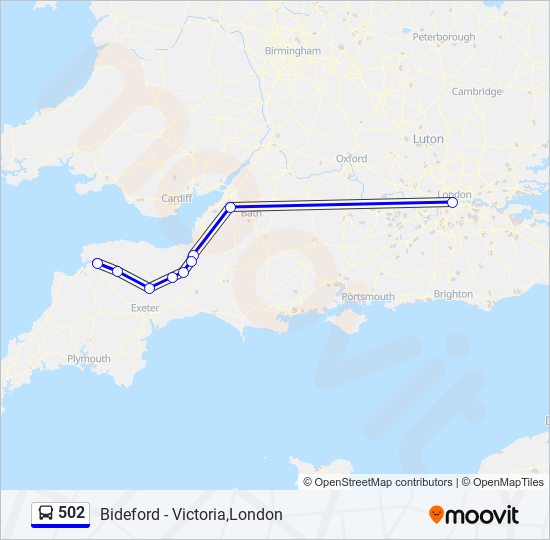 502 Route: Schedules, Stops & Maps - Barnstaple (Updated)
