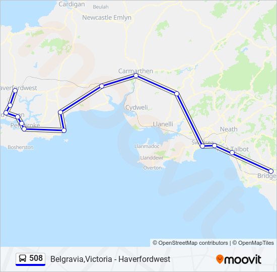 508 Route: Schedules, Stops & Maps - Haverfordwest (Updated)