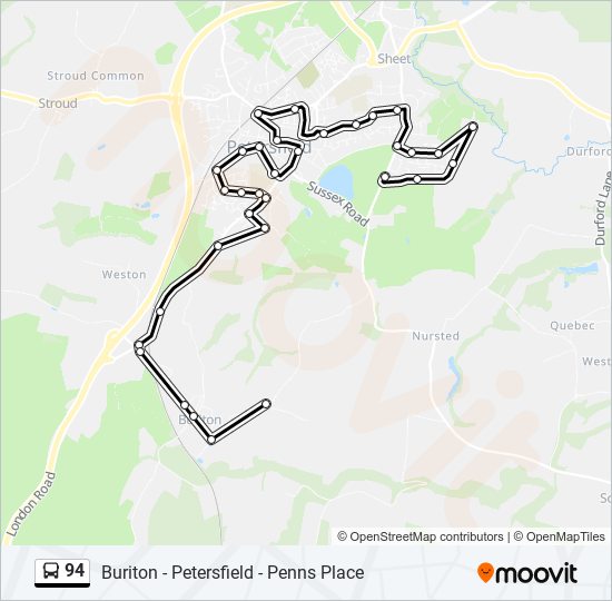 94 Route: Schedules, Stops & Maps - Buriton (Updated)