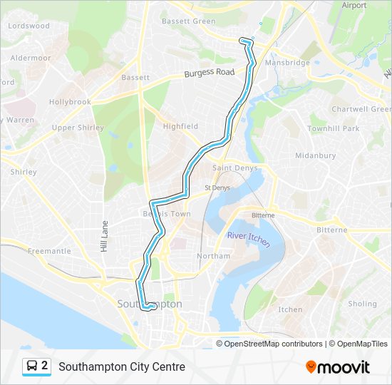 2 Route: Schedules, Stops & Maps - Southampton City Centre (Updated)