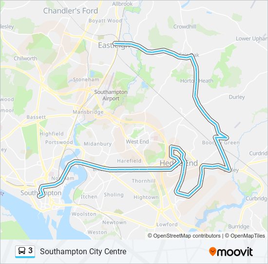 3 Route: Schedules, Stops & Maps - Southampton City Centre (Updated)