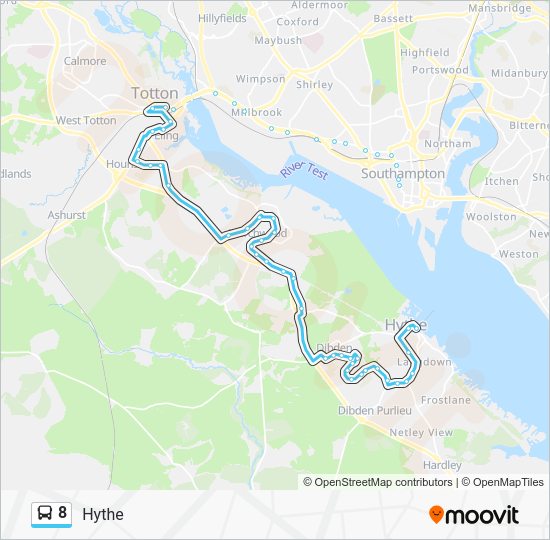 8 Route: Schedules, Stops & Maps - Hythe (Updated)