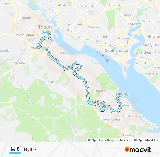 8 Route: Schedules, Stops & Maps - Hythe (Updated)