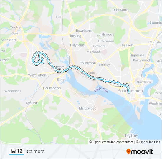 12 Route: Schedules, Stops & Maps - Calmore (Updated)