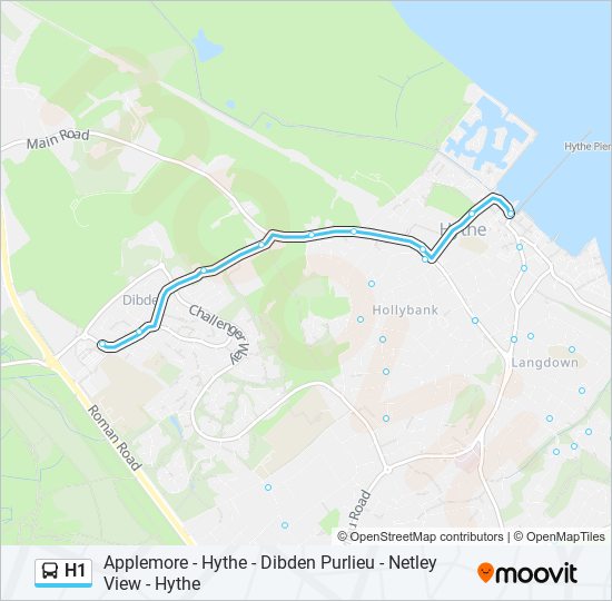 h1 Route: Schedules, Stops & Maps - Hythe (Updated)