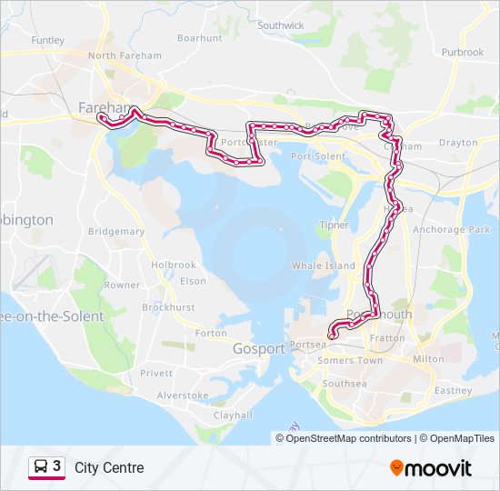 3 Route: Schedules, Stops & Maps - City Centre (Updated)