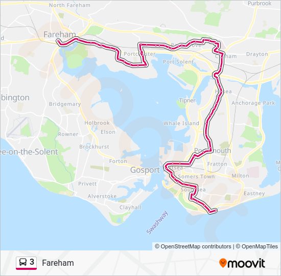 3 Route: Schedules, Stops & Maps - Fareham (Updated)