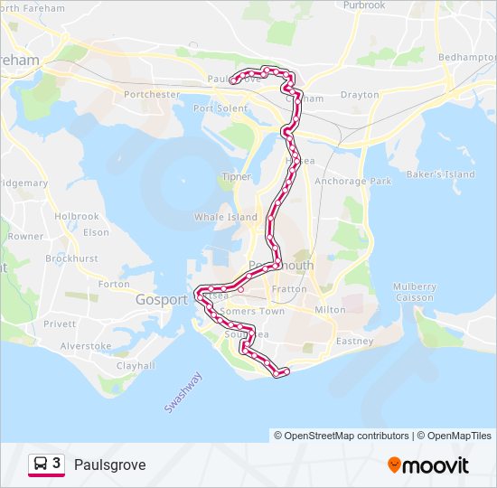 3 Route: Schedules, Stops & Maps - Paulsgrove (Updated)