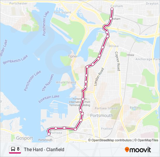 8 Route: Schedules, Stops & Maps - Cosham (Updated)
