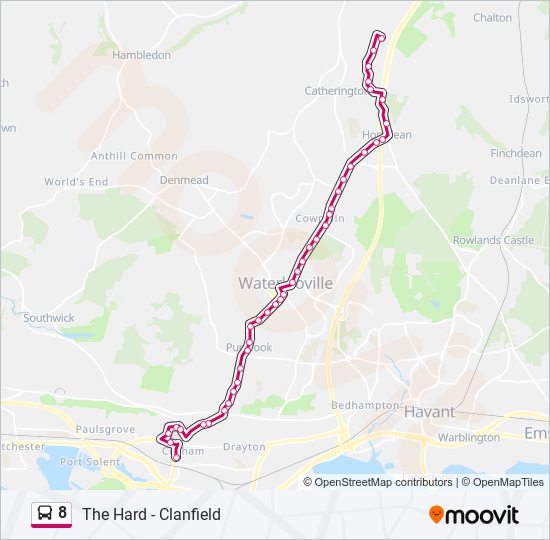 8 Route: Schedules, Stops & Maps - Cosham (Updated)