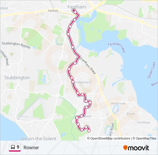 9 Route: Schedules, Stops & Maps - Rowner (Updated)