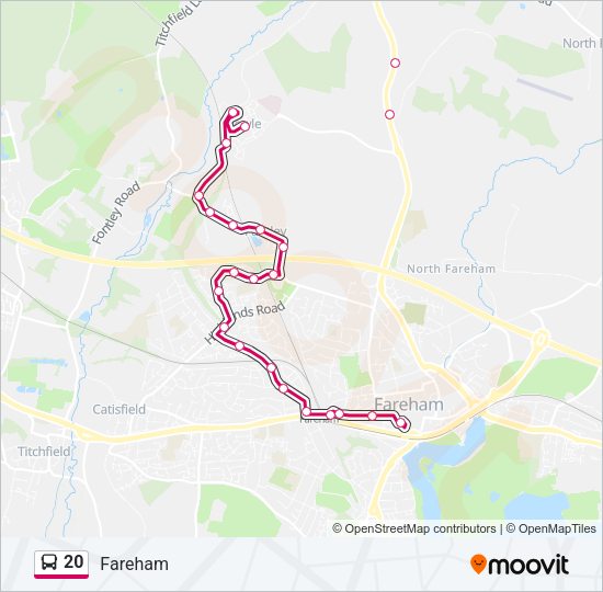 20 Route: Schedules, Stops & Maps - Fareham (Updated)