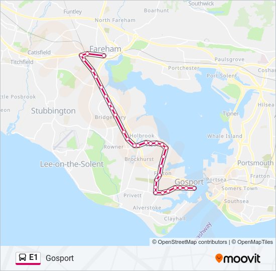 e1 Route: Schedules, Stops & Maps - Gosport (Updated)