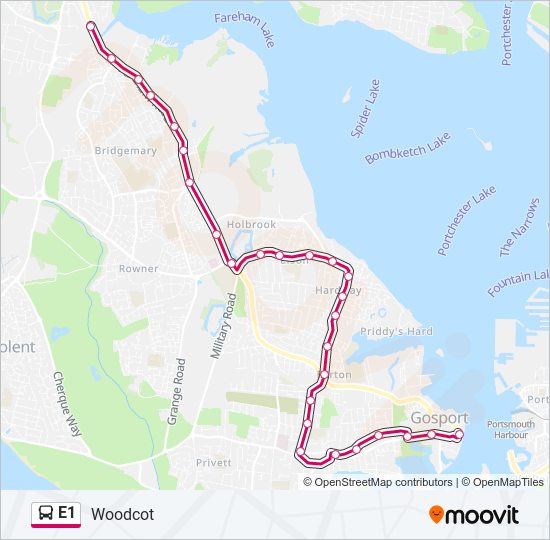 e1 Route: Schedules, Stops & Maps - Woodcot (Updated)
