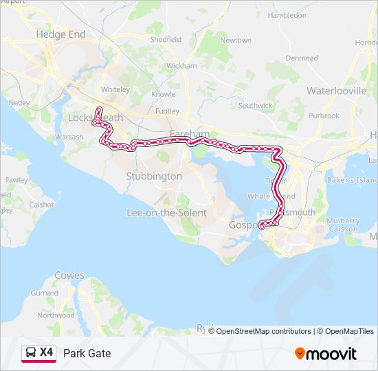 x4 Route: Schedules, Stops & Maps - Park Gate (Updated)