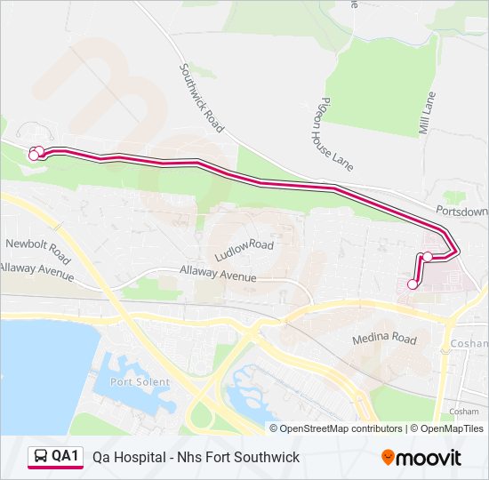 qa1 Route: Schedules, Stops & Maps - Portsdown (Updated)