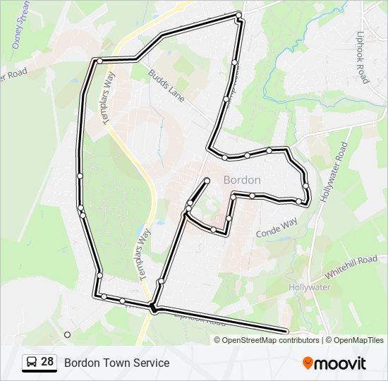 28 Route: Schedules, Stops & Maps - Bordon (Updated)
