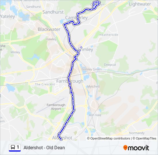1 Route: Schedules, Stops & Maps - Aldershot (Updated)