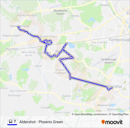 7 Route: Schedules, Stops & Maps - Hartley Wintney (Updated)