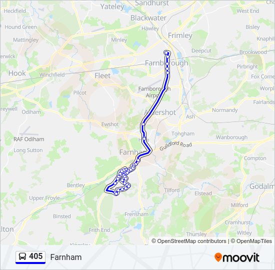 405 Route: Schedules, Stops & Maps - Farnham (Updated)
